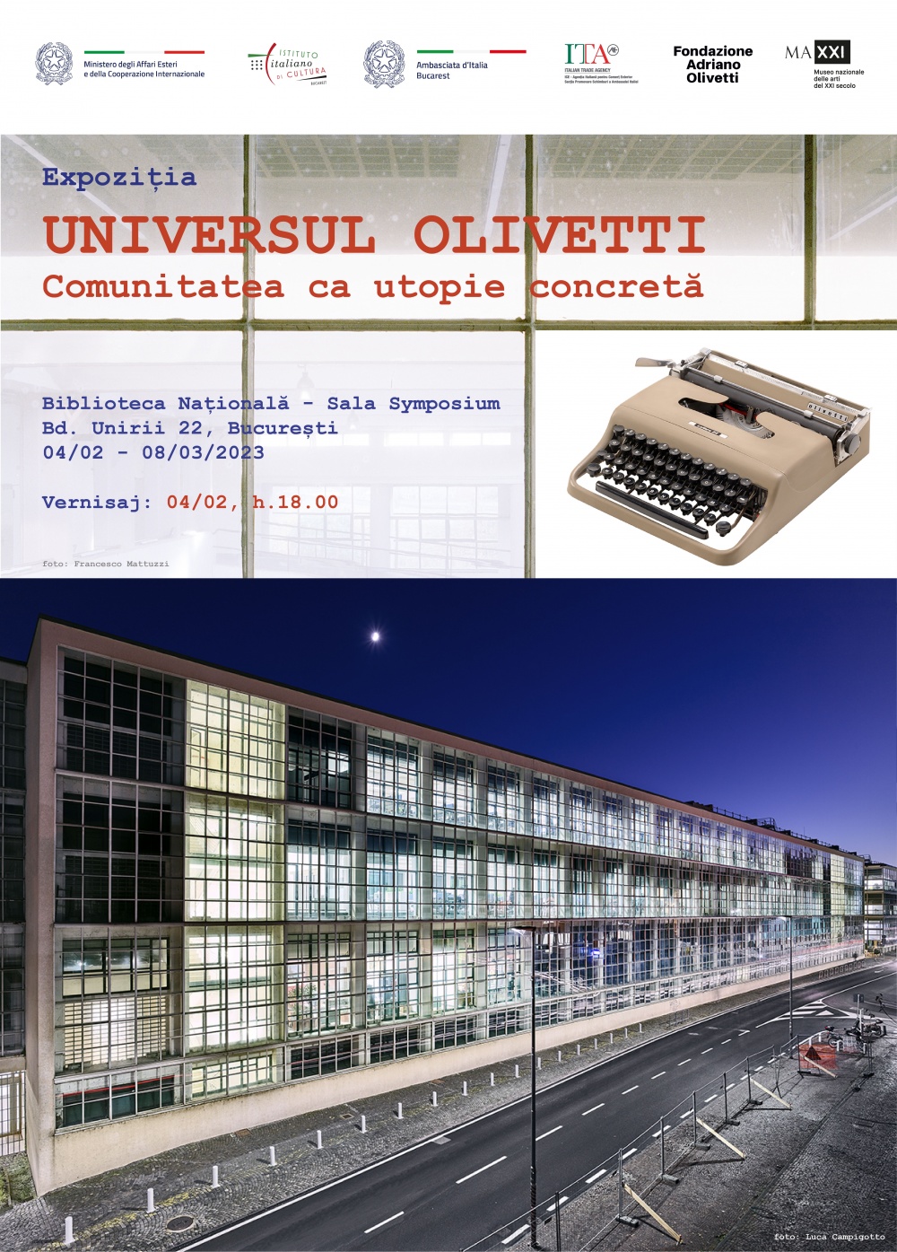 Romania: mostra "Universo Olivetti. Comunità come utopia